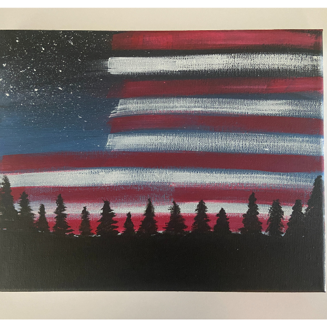 Patriotic Flag Sky Painting Class – Craft Theory